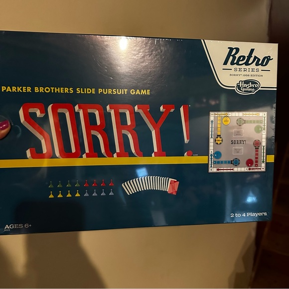 Hasbro | Games | Sorry Game Board Retro Series 958 Edition | Poshmark